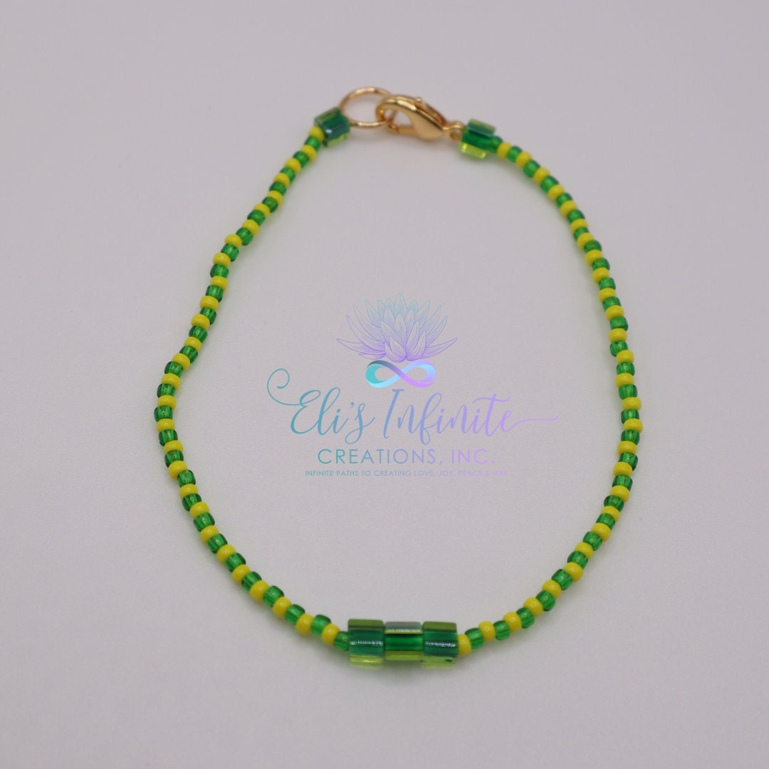 Ide / Bracelet of Orula With Small 2mm Seed & Square Beads Beading ...