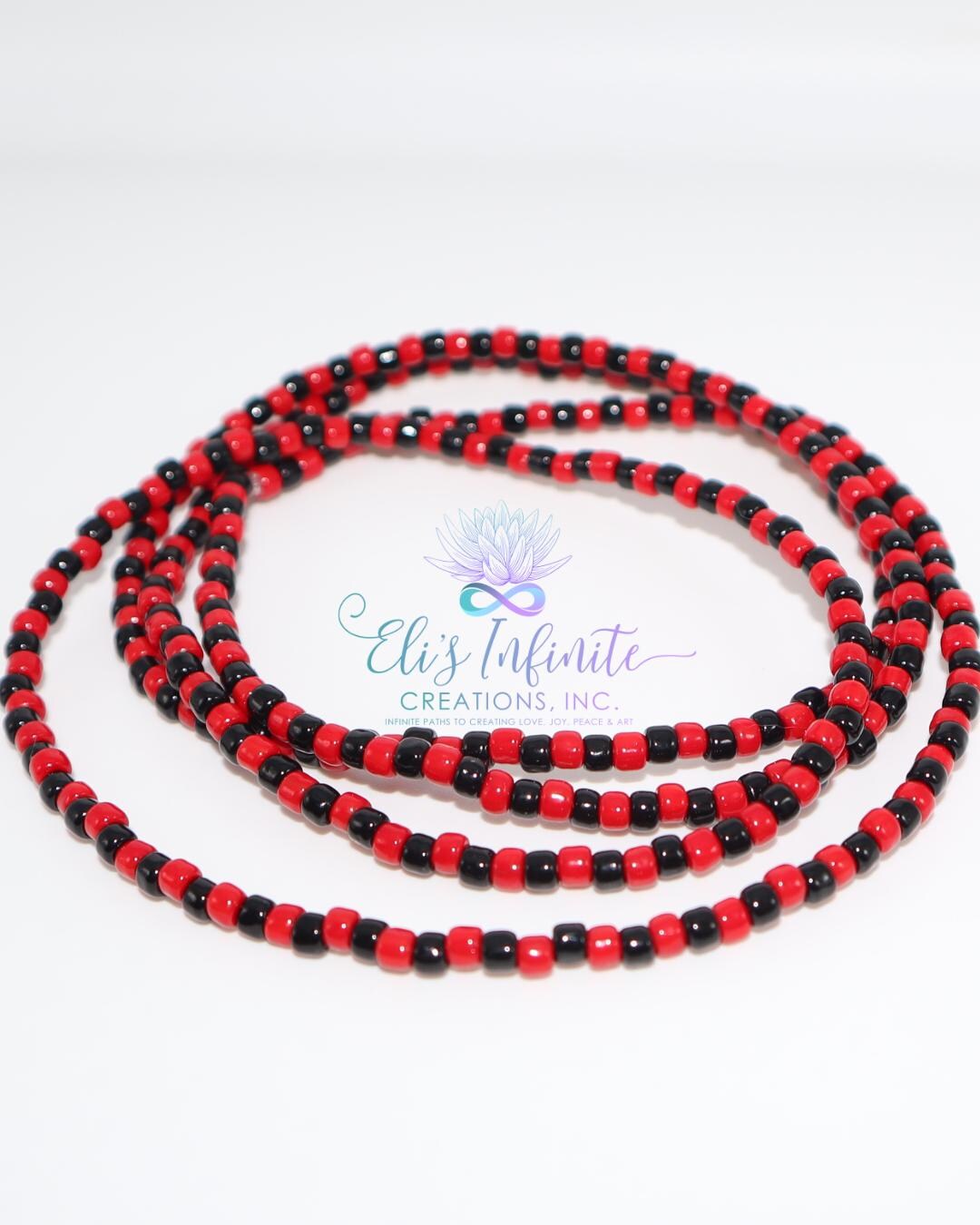 Eleke / Necklace of Eleggua With High Quality Large (4-4.5mm) Solid Red ...