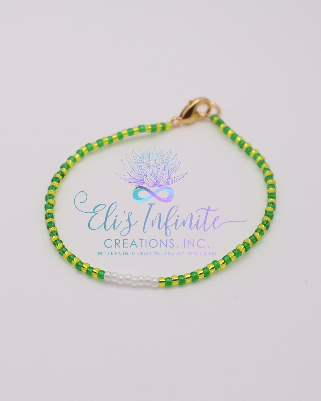 Orula & Obatala Elastic Ilde - Small 2mm Shiny Seed Beads - Religious ...