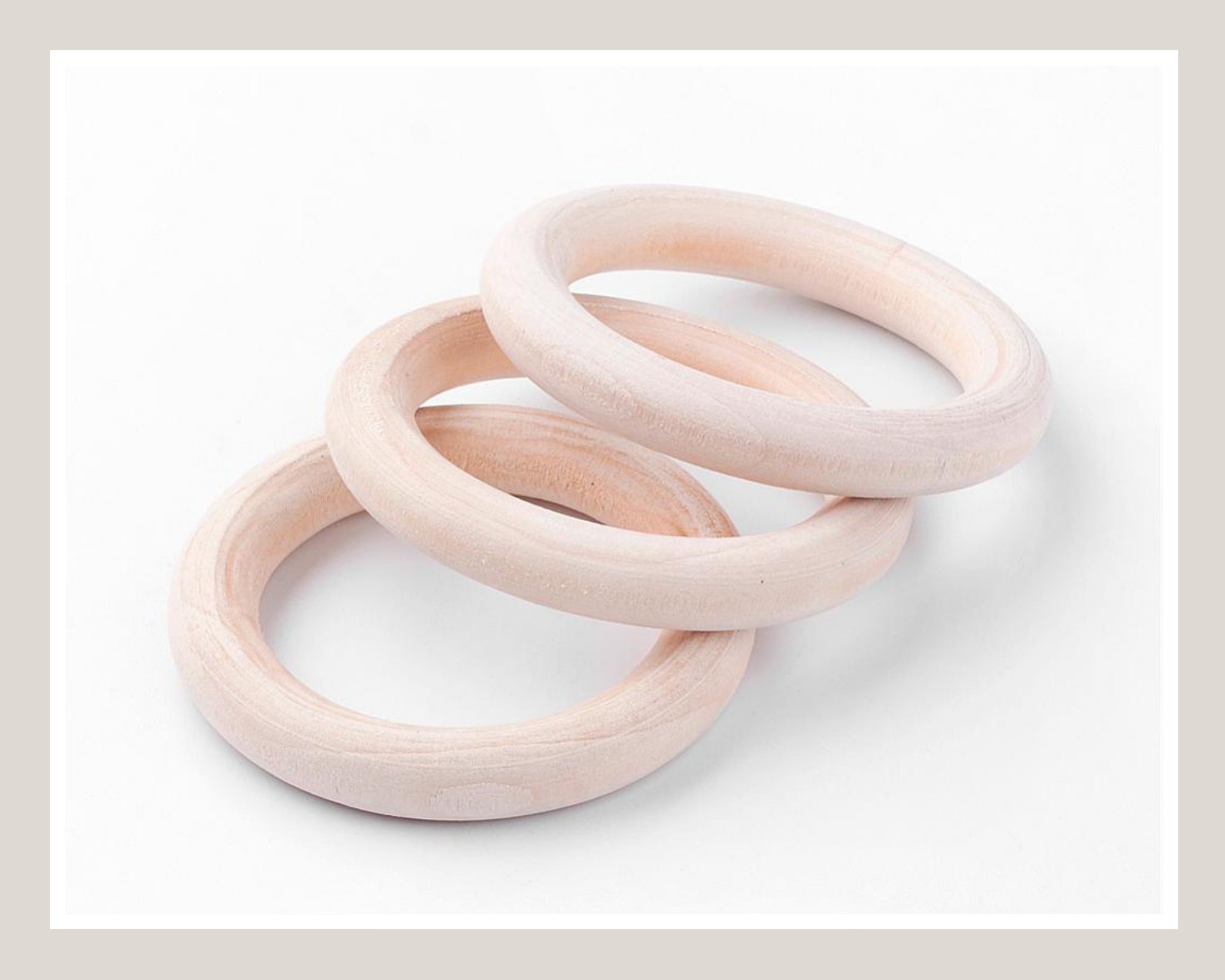 Wooden Macrame Rings Linking Rings Wooden Craft Rings - Etsy UK