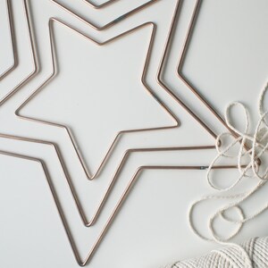 Metal Star Shape, Macrame Copper Star, Wire Floristry Hoop, Macrame ...