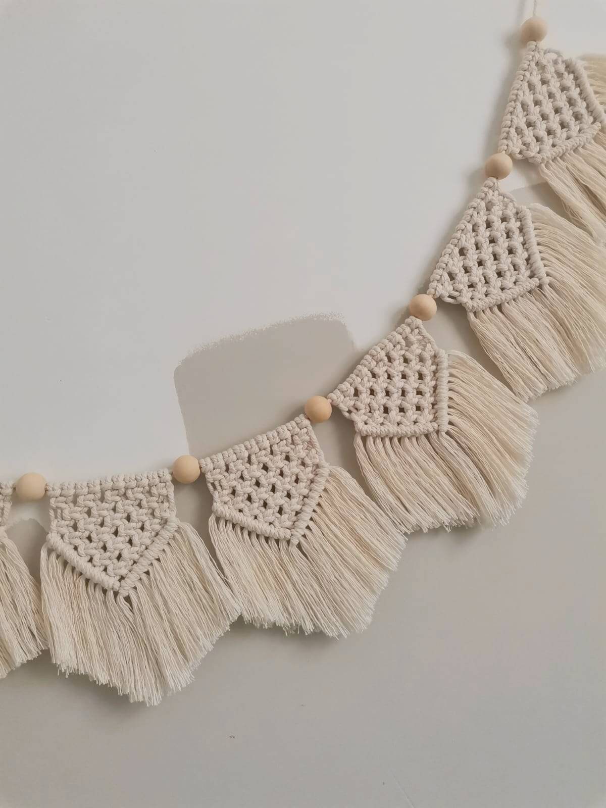 Macrame bunting boho garland Boho wedding decor tent decor | Etsy