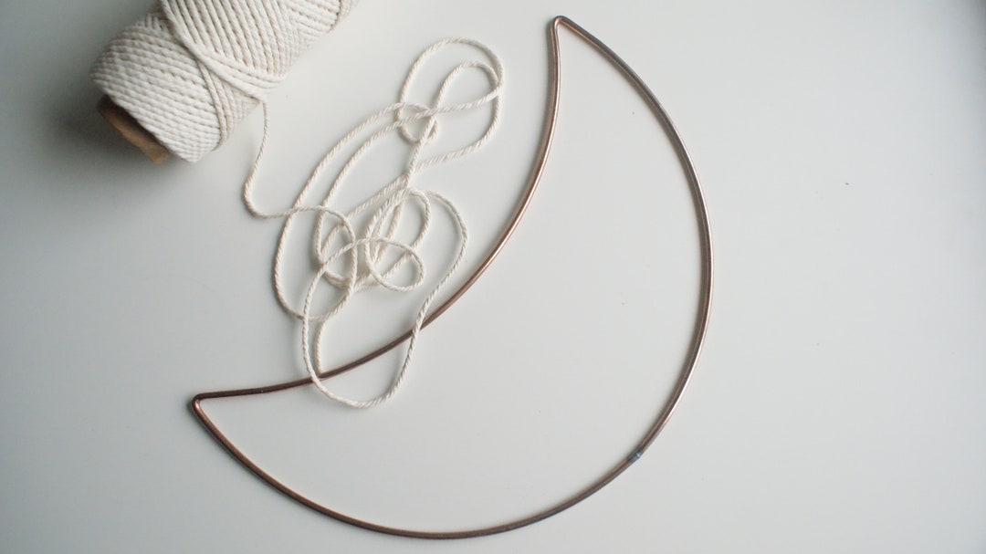 Crescent Metal Moon, Macrame Copper Moon Shape, Wire Floristry Shape, 5 ...