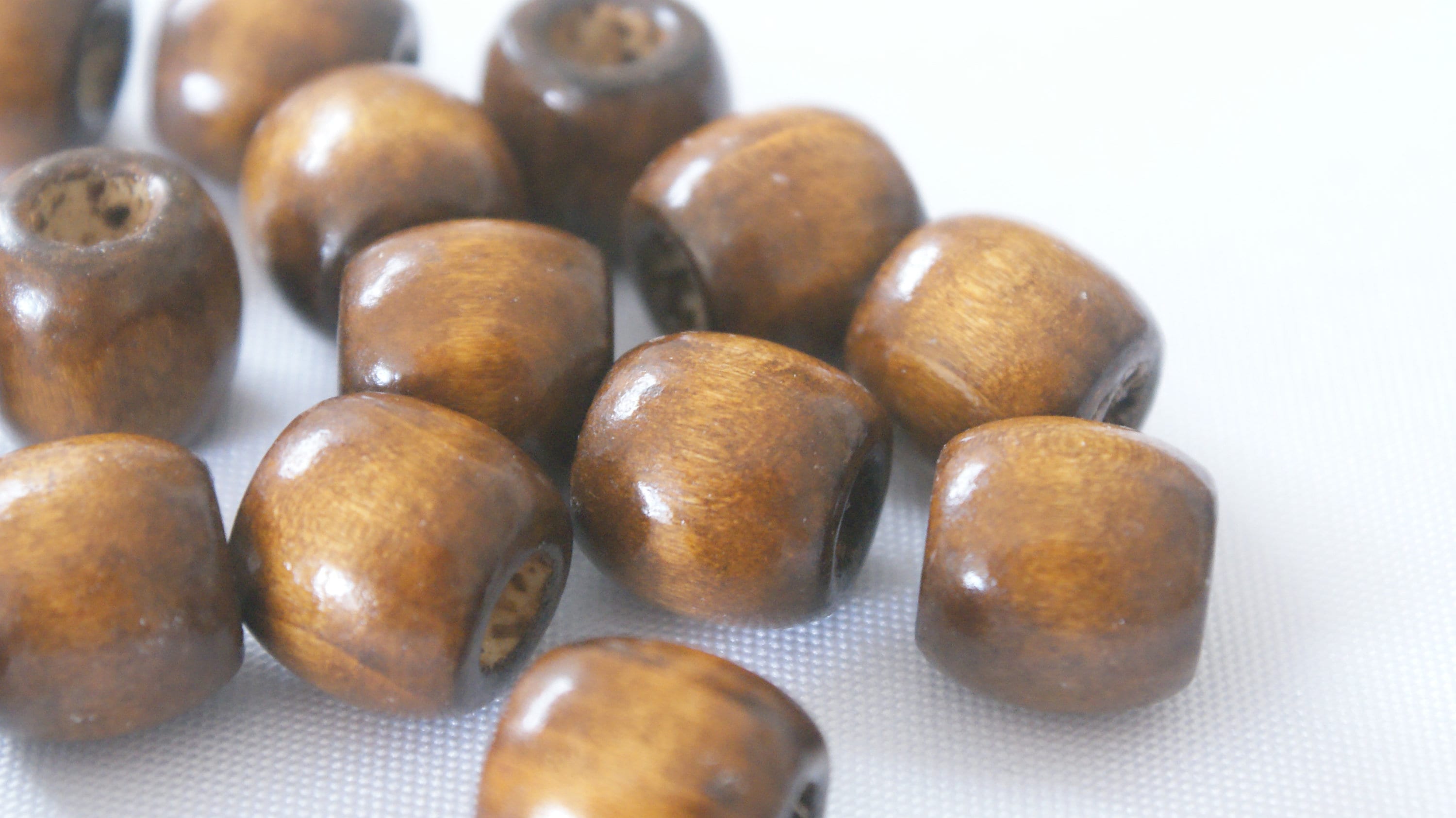 Large Hole Maple Wood Barrel Beads Macrame Beads Macrame | Etsy