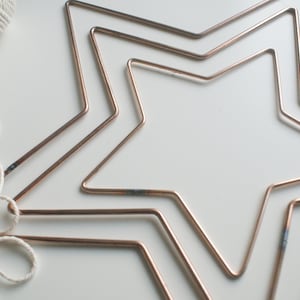 Metal Star Shape, Macrame Copper Star, Wire Floristry Hoop, Macrame ...