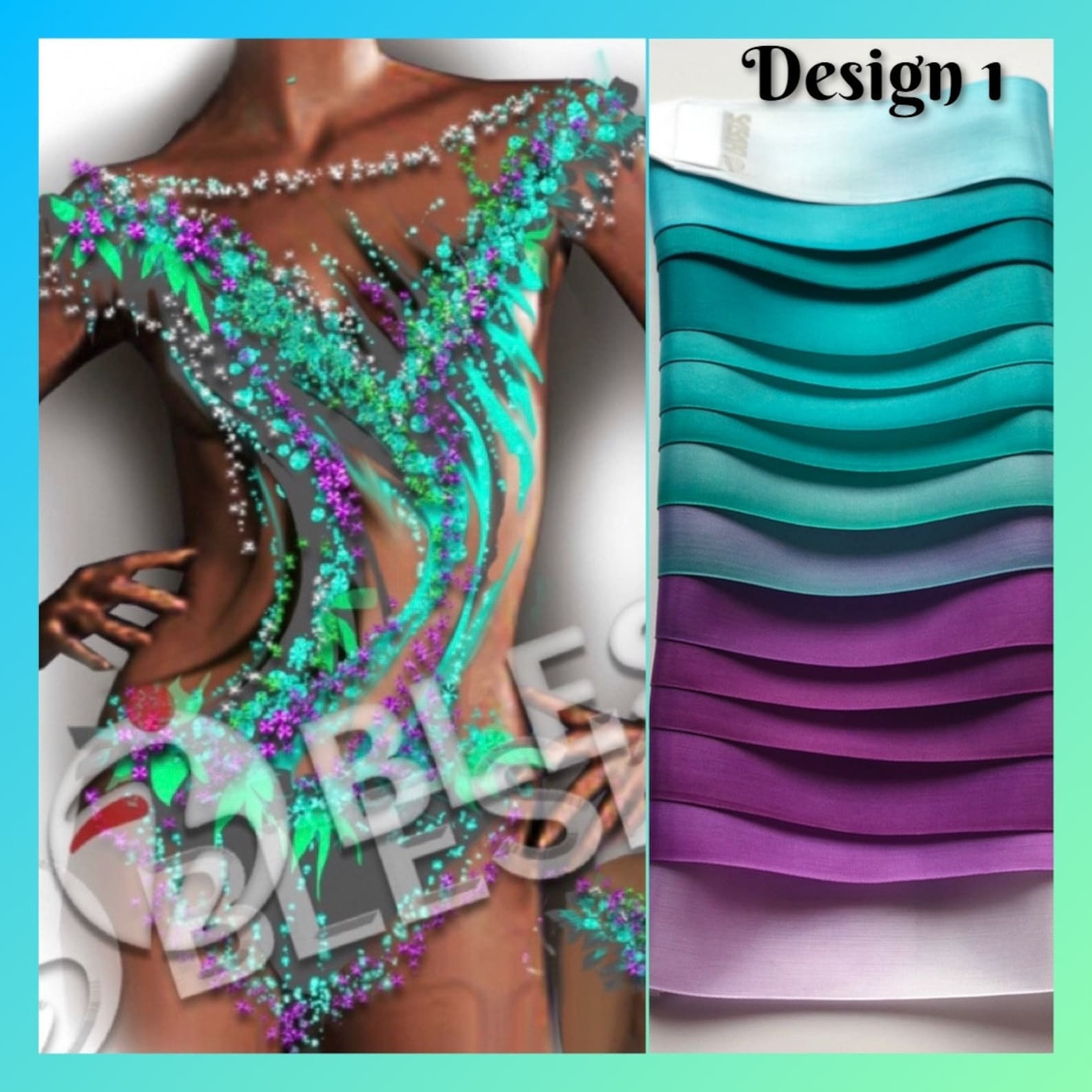 Rhythmic Gymnastics Ribbon. RG Ribbon Design, Decorating, Painting ...