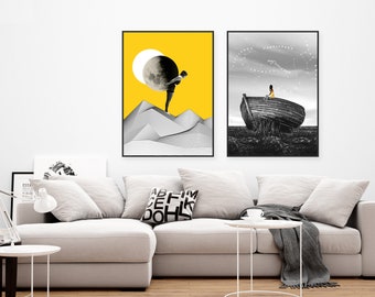 Make Your Own Set of 2 ART PRINTS Set of Two Posters Gallery - Etsy