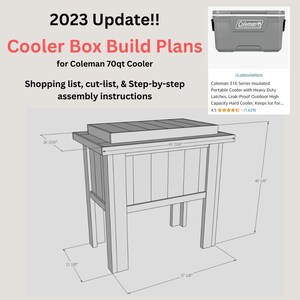 Cooler Box Build Plans for Coleman 70 Qt Cooler | Woodworking Plans ...
