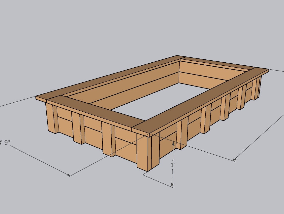 Raised Planter Box Build Plans Woodworking Plans Digital | Etsy