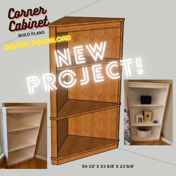 Corner Bookcase Building Plans