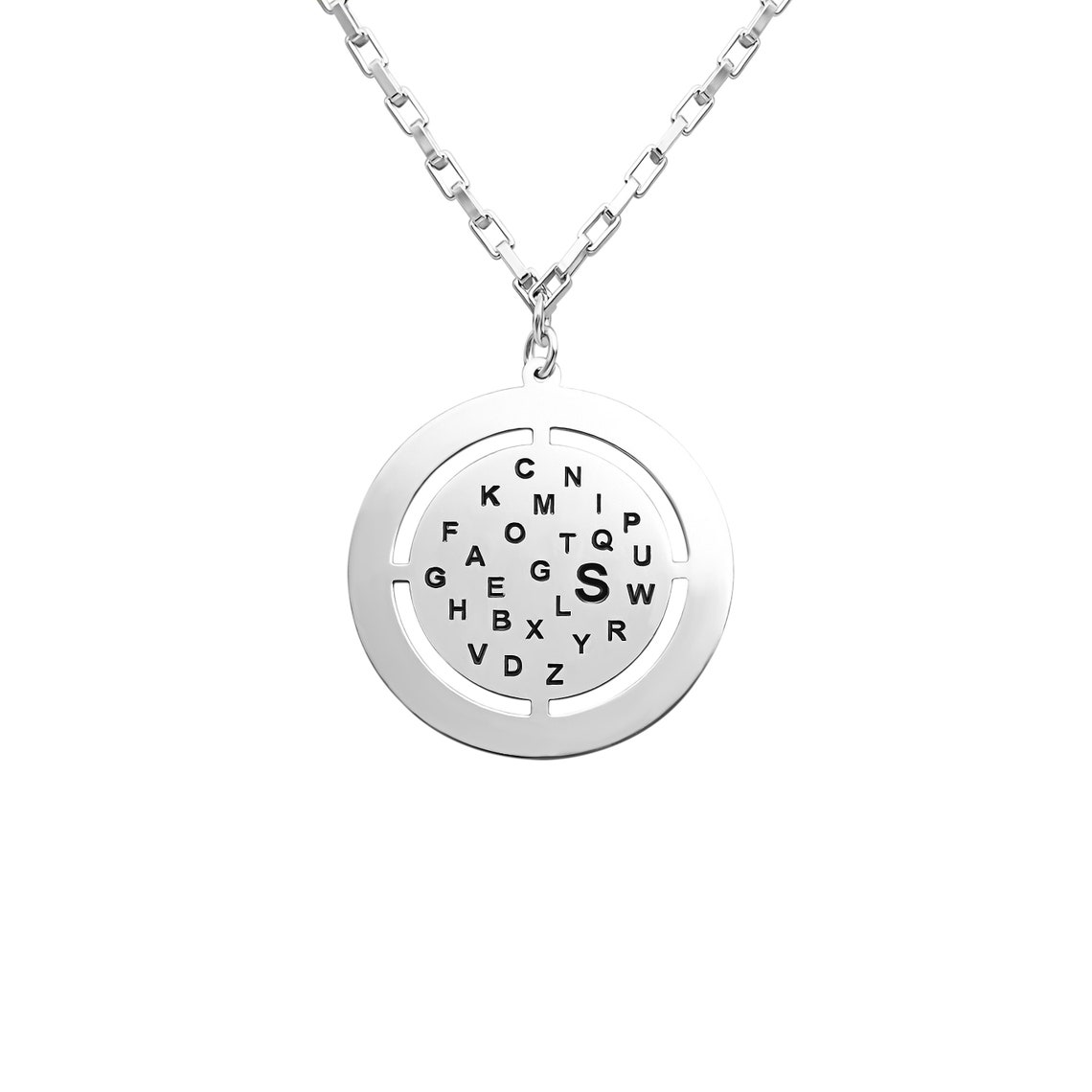 Long Compass Silver Pendant Necklace Unique Necklaces for - Etsy