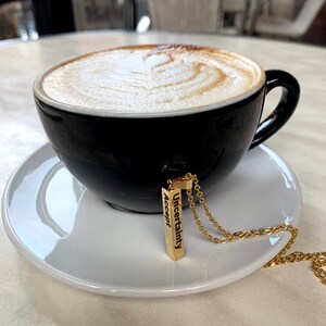 Gold Bar Awareness Guidance Jewelry Well Being Statement Quote Necklace ...