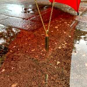 Gold Bar Awareness Guidance Jewelry Well Being Statement Quote Necklace ...