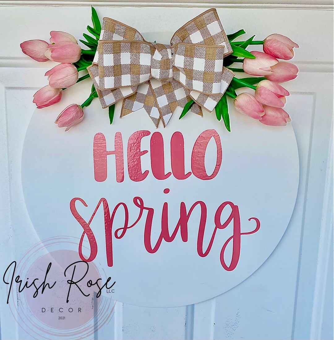 Hello Spring Door Hanger - Etsy