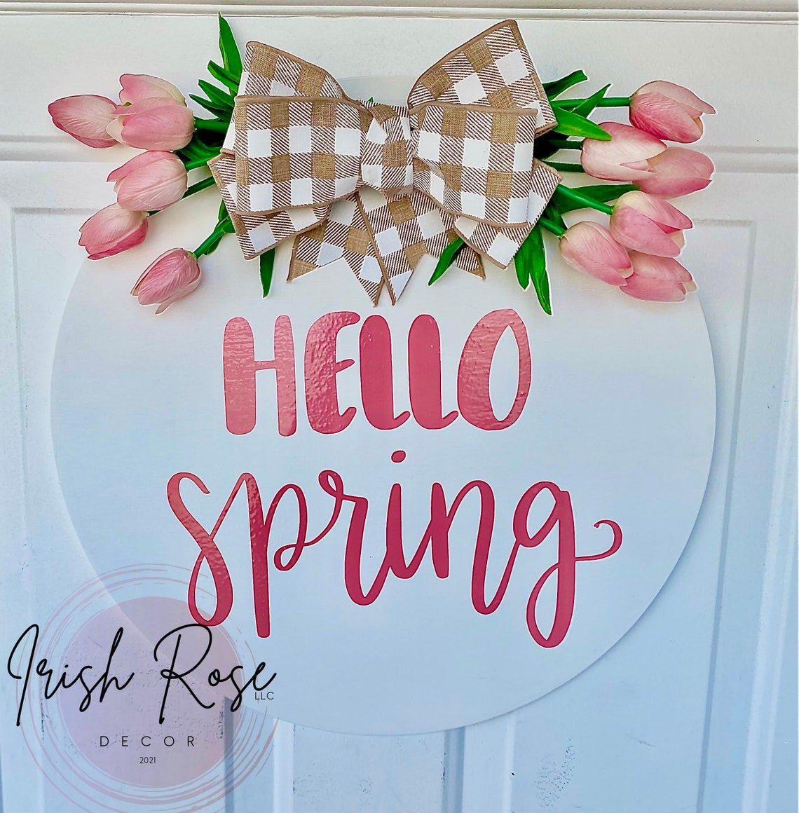 Hello Spring Door Hanger - Etsy