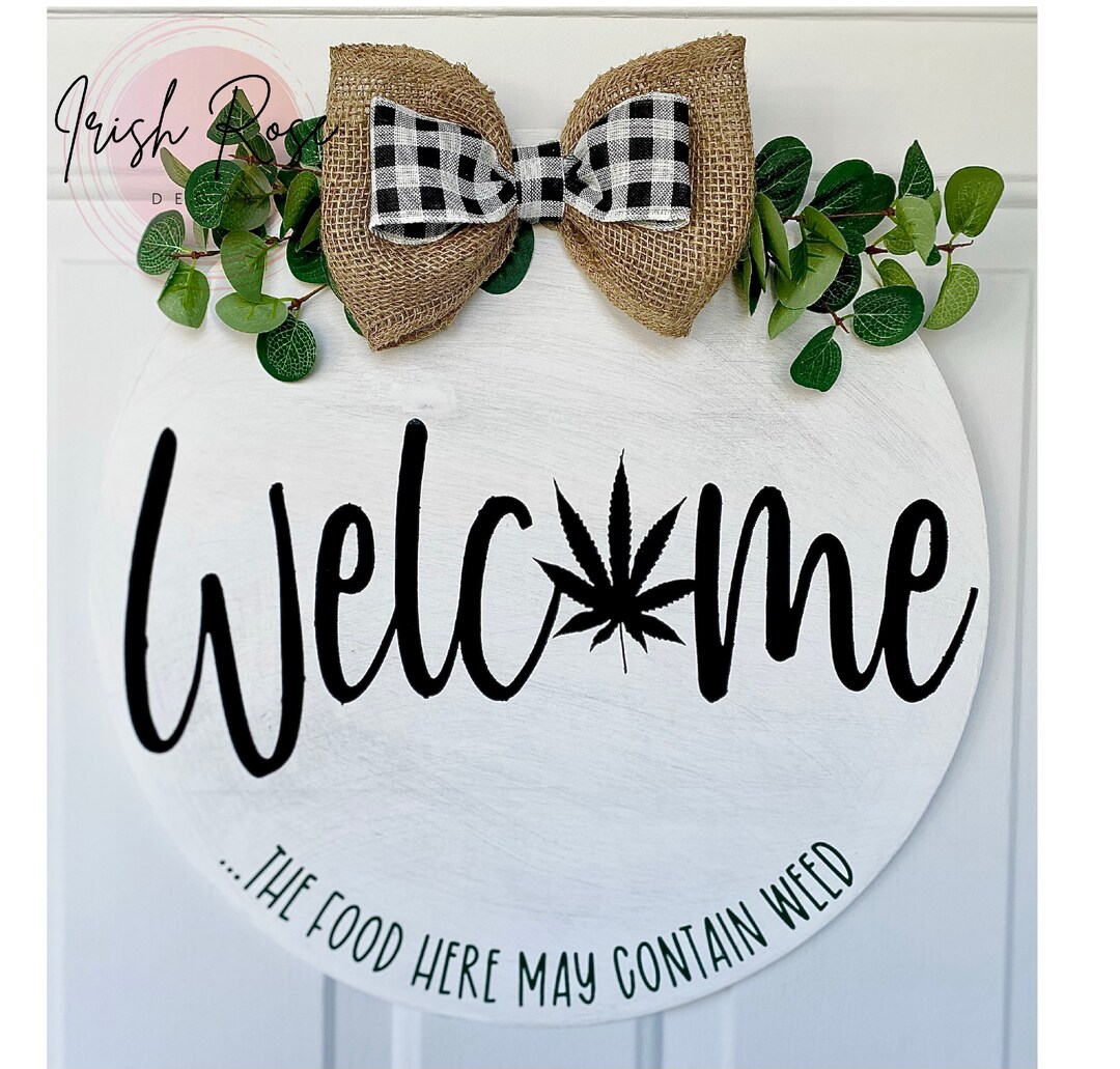 Food May Contain Welcome Sign - Etsy