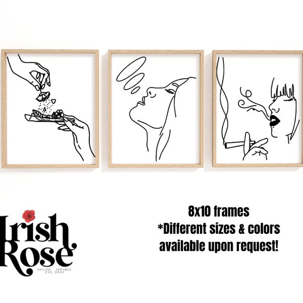 Line Art Smoking - Etsy