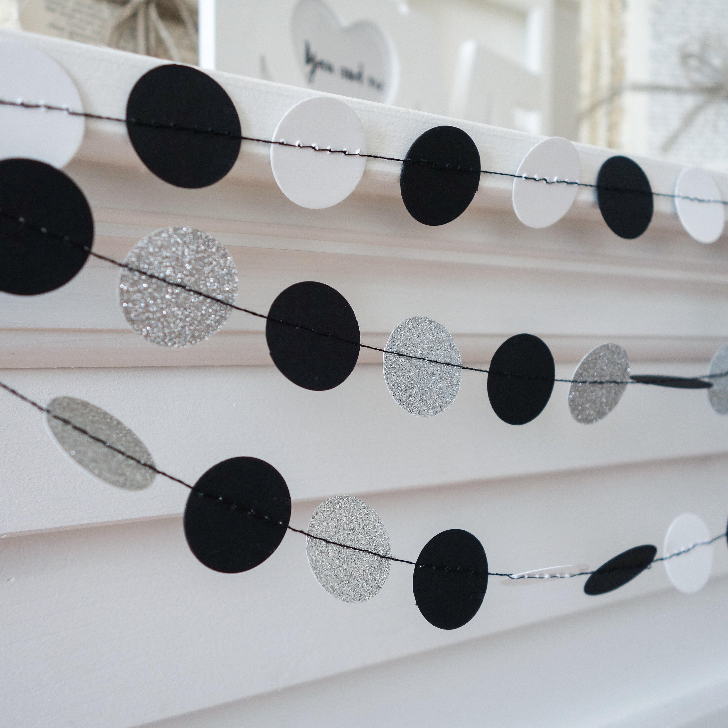 Graduation Garland, Black Garland, Silver Garland, White Garland ...