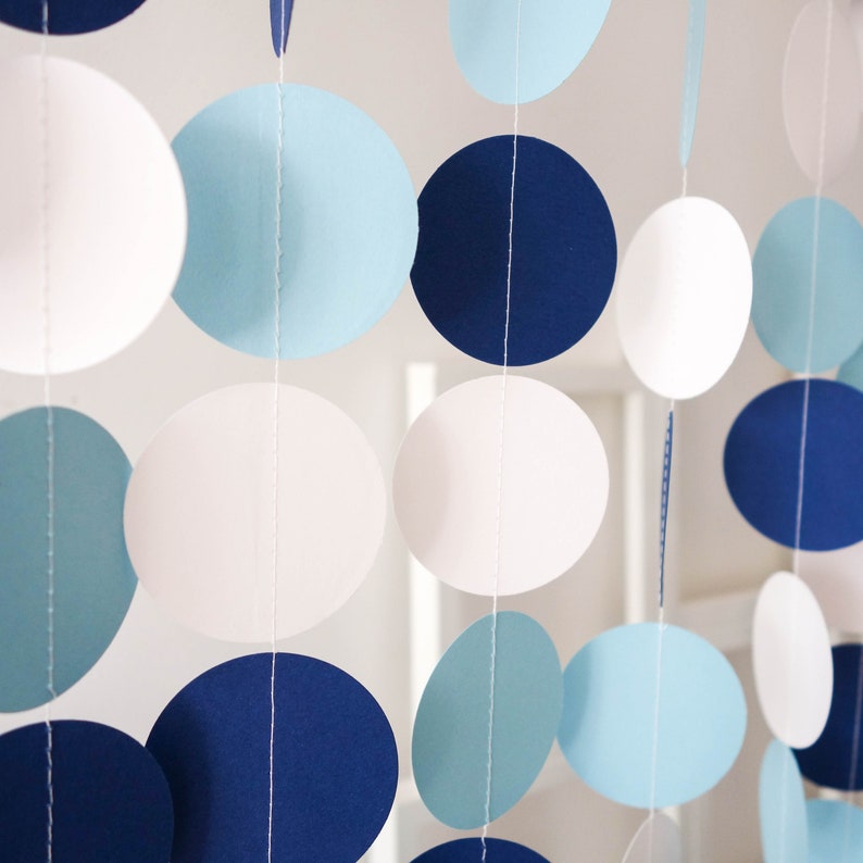 Blue Baby Shower Decor Blue Wedding Backdrop Blue Birthday - Etsy