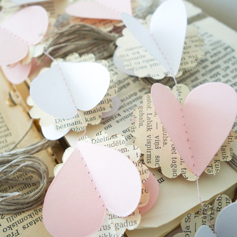 Pink Paper Garland Pink Paper Decorations Pink Wedding | Etsy