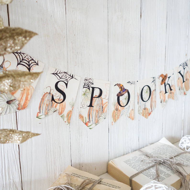 Spooky Garland Spooky Banner Halloween Banner Halloween - Etsy