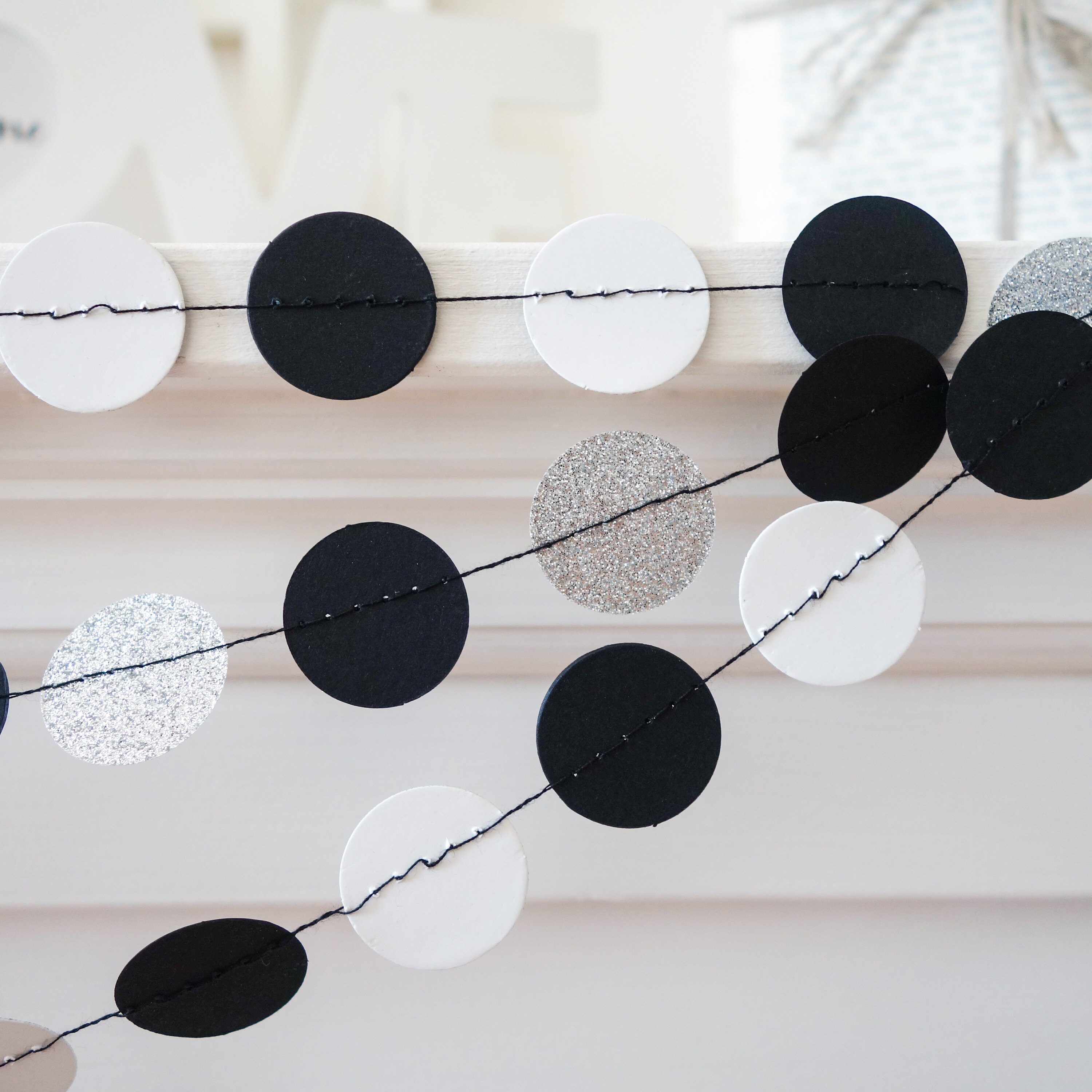 Graduation Garland, Black Garland, Silver Garland, White Garland ...