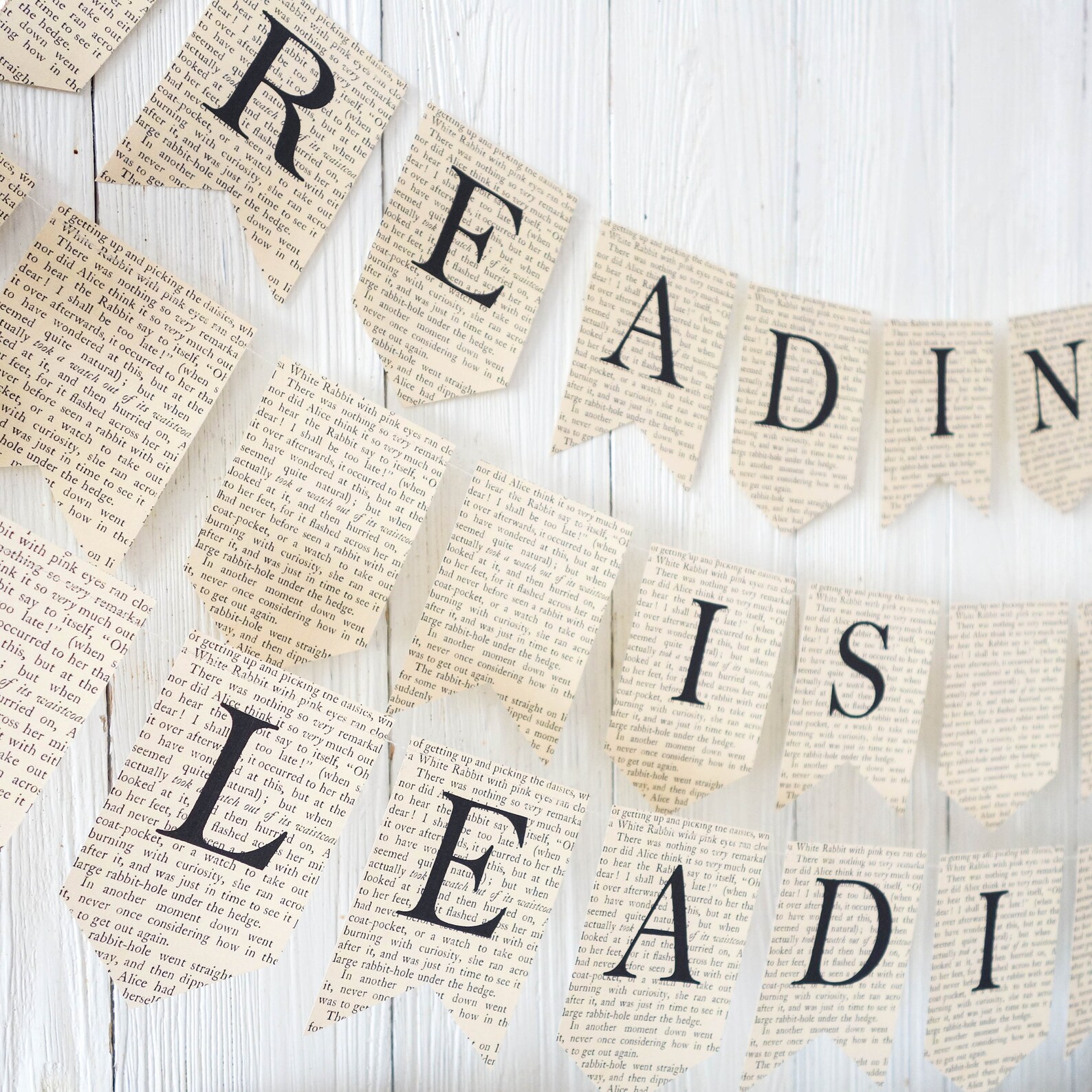Reading is Leading Banner Read Banner Read Bunting Book | Etsy