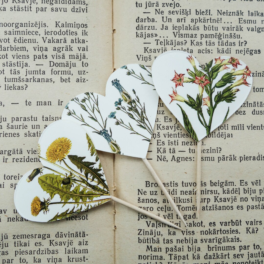Botanical Cupcake Toppers, Botanical Party Decorations, Botanical Table ...