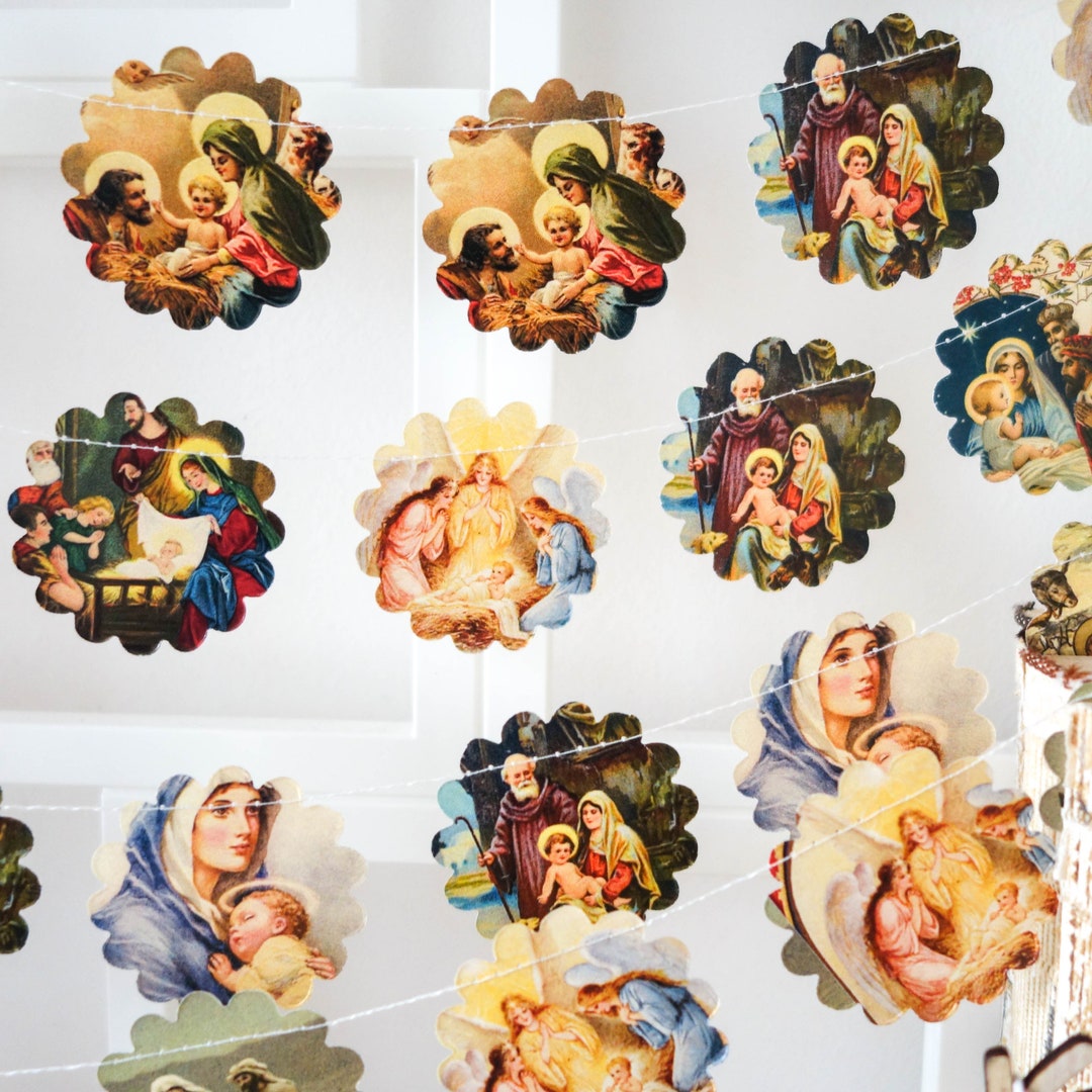 Nativity Garland, Nativity Banner, Nativity Decorations, Nativity Wall ...