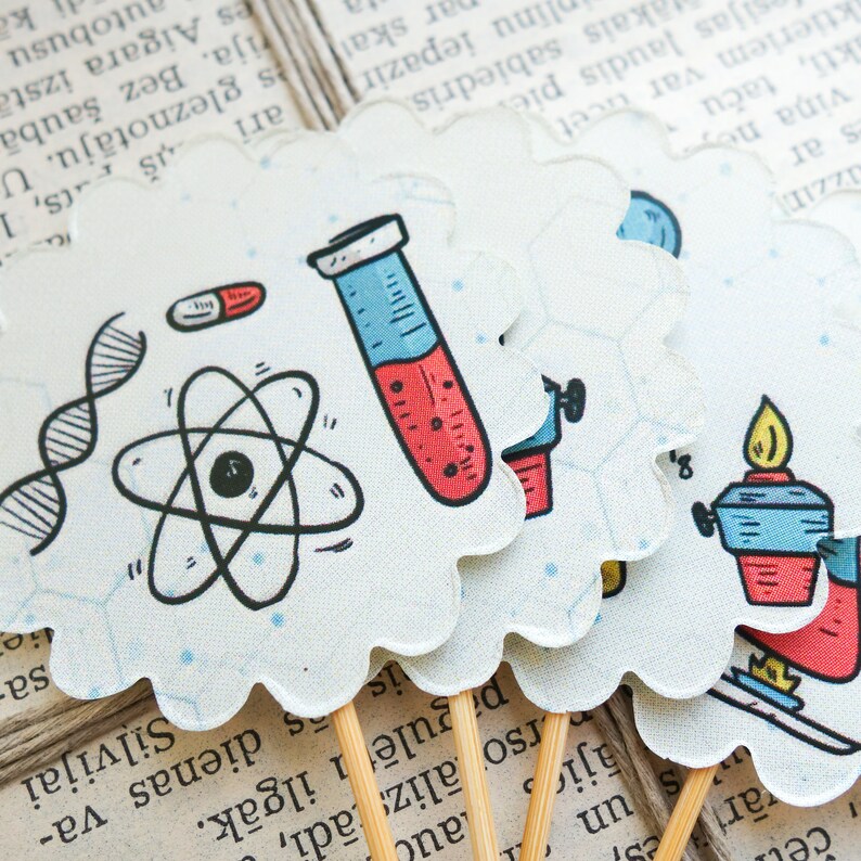 Chemistry Cupcake Toppers, Science Cupcake Toppers, Science Toppers ...