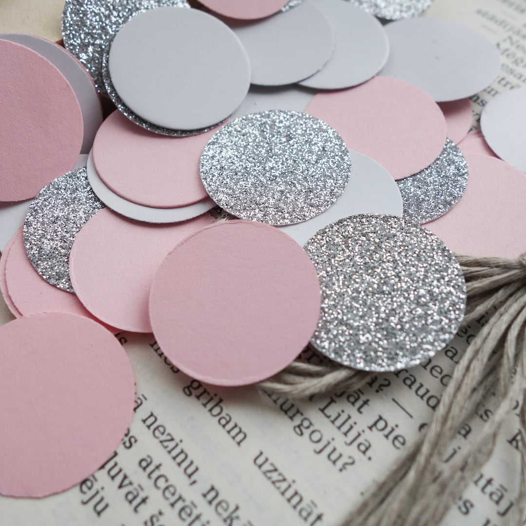 Glitter Confetti, Pink Confetti, Silver Confetti, White Confetti ...