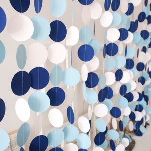 Blue Baby Shower Decor, Blue Wedding Backdrop, Blue Birthday Backdrop ...