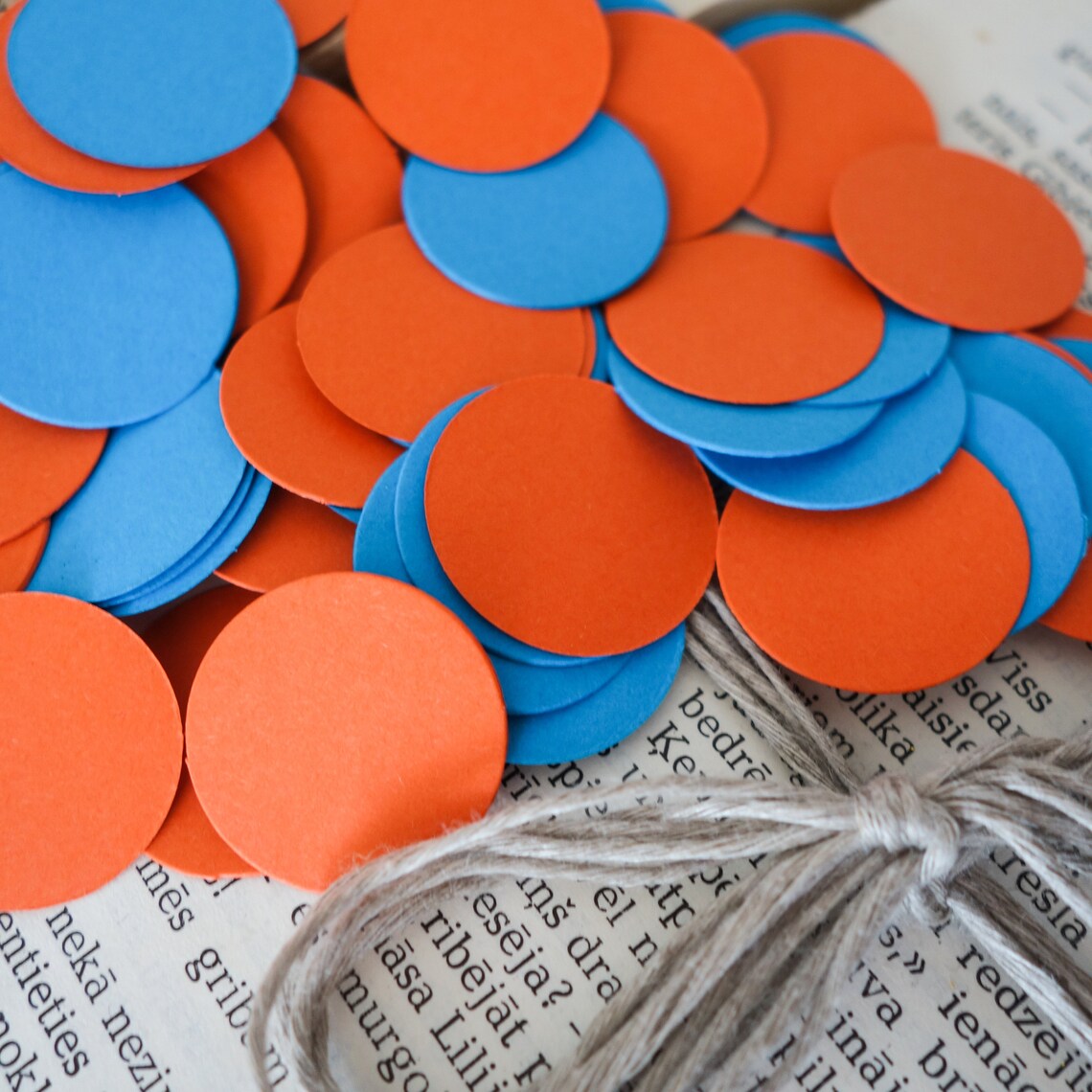 Blue Confetti Orange Confetti Blue Orange Confetti Orange - Etsy