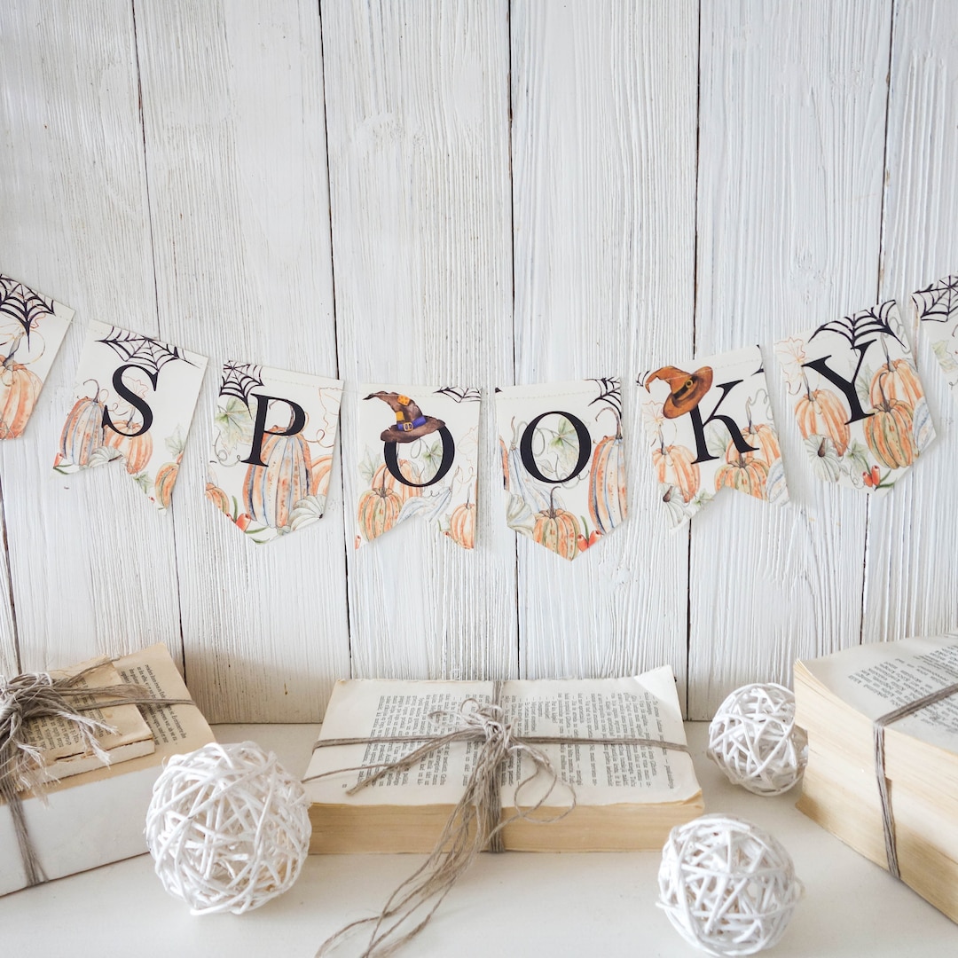 Spooky Garland, Spooky Banner, Halloween Banner, Halloween Garland ...