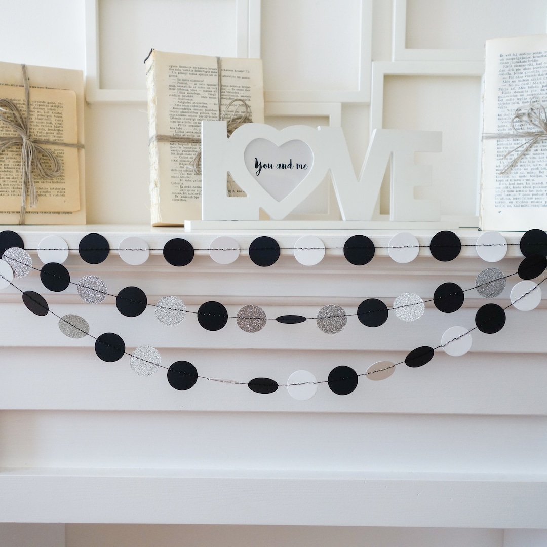 Graduation Garland, Black Garland, Silver Garland, White Garland ...