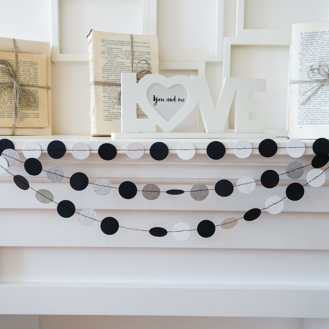 Graduation Garland, Black Garland, Silver Garland, White Garland ...