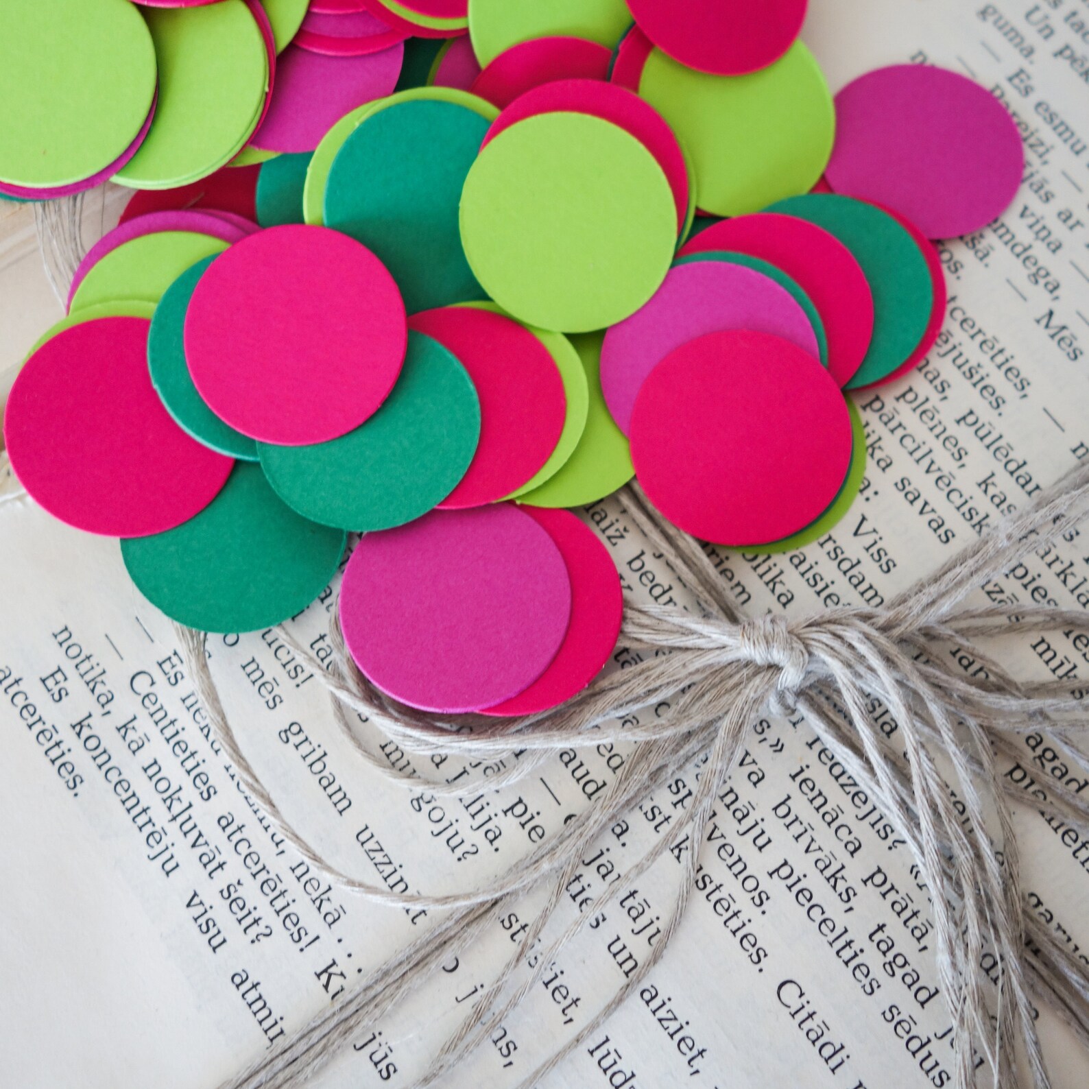 Pink Confetti Green Confetti Watermelon Party Decorations | Etsy