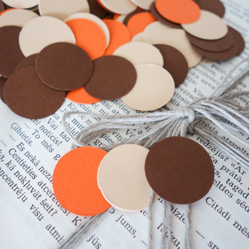 Brown Confetti Orange Confetti Woodland Confetti Woodland | Etsy