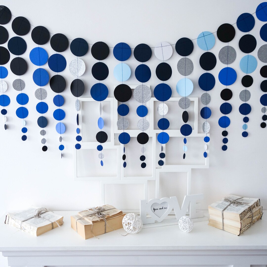 Nautical Backdrop, Blue Wedding Backdrop, Silver Backdrop, Navy Blue ...