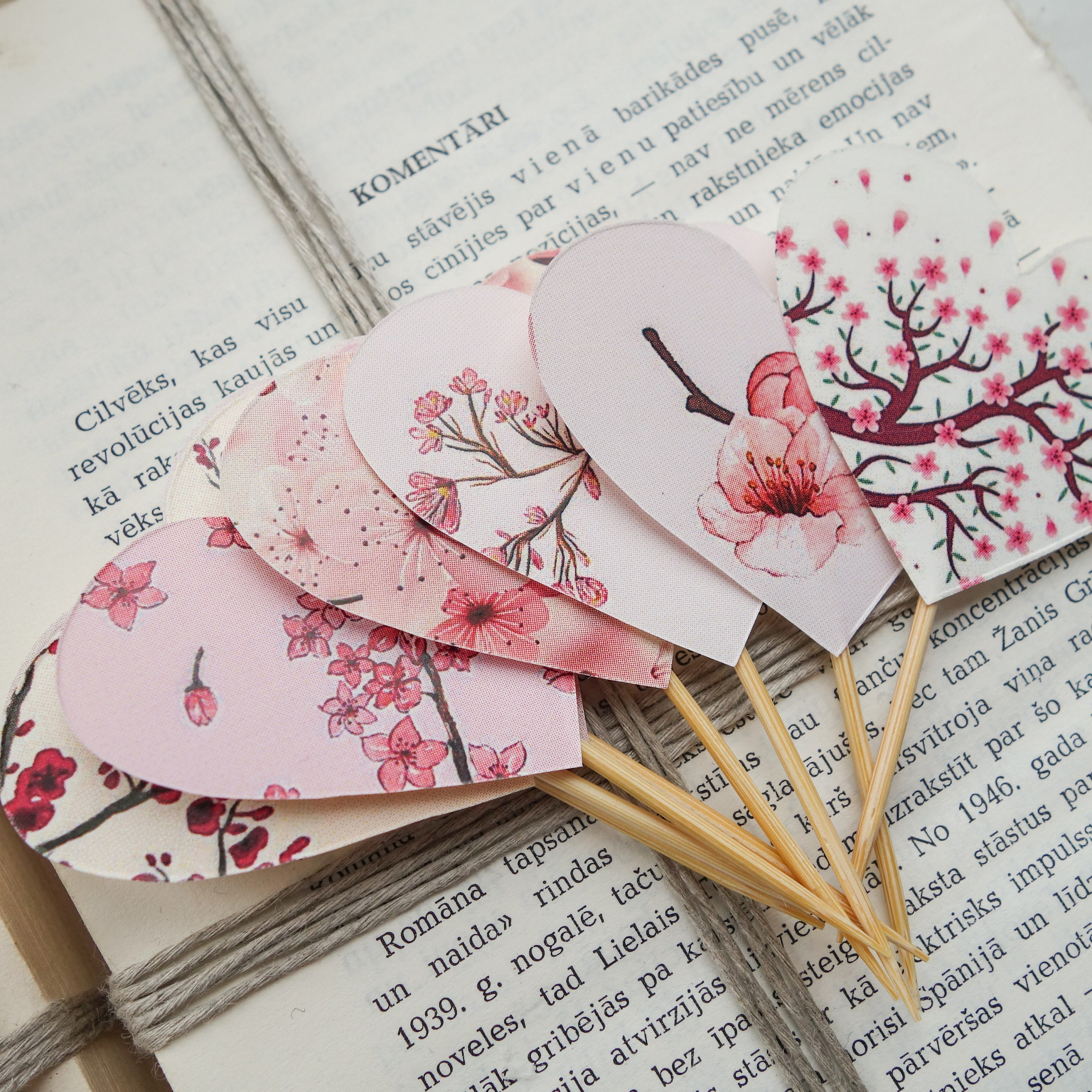 Toppers de corazón rosa toppers de cupcake rosa toppers de | Etsy España