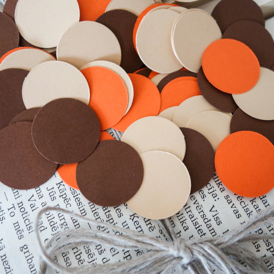 Brown Confetti, Orange Confetti, Woodland Confetti, Woodland Party ...