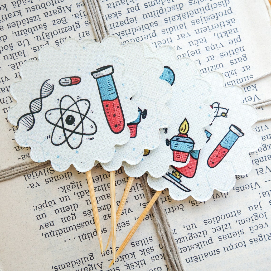 Chemistry Cupcake Toppers, Science Cupcake Toppers, Science Toppers ...