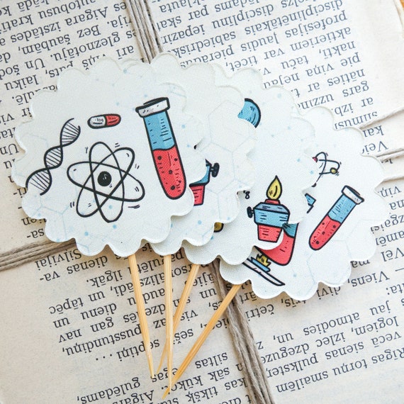 Chemistry Cupcake Toppers Science Cupcake Toppers Science | Etsy