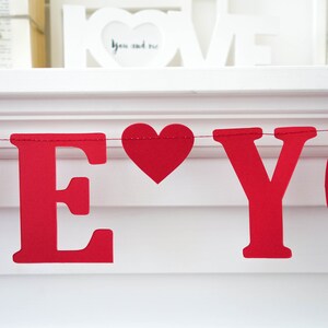 Love Banner, I Love You Banner, Heart Banner, Valentines Day Banner ...