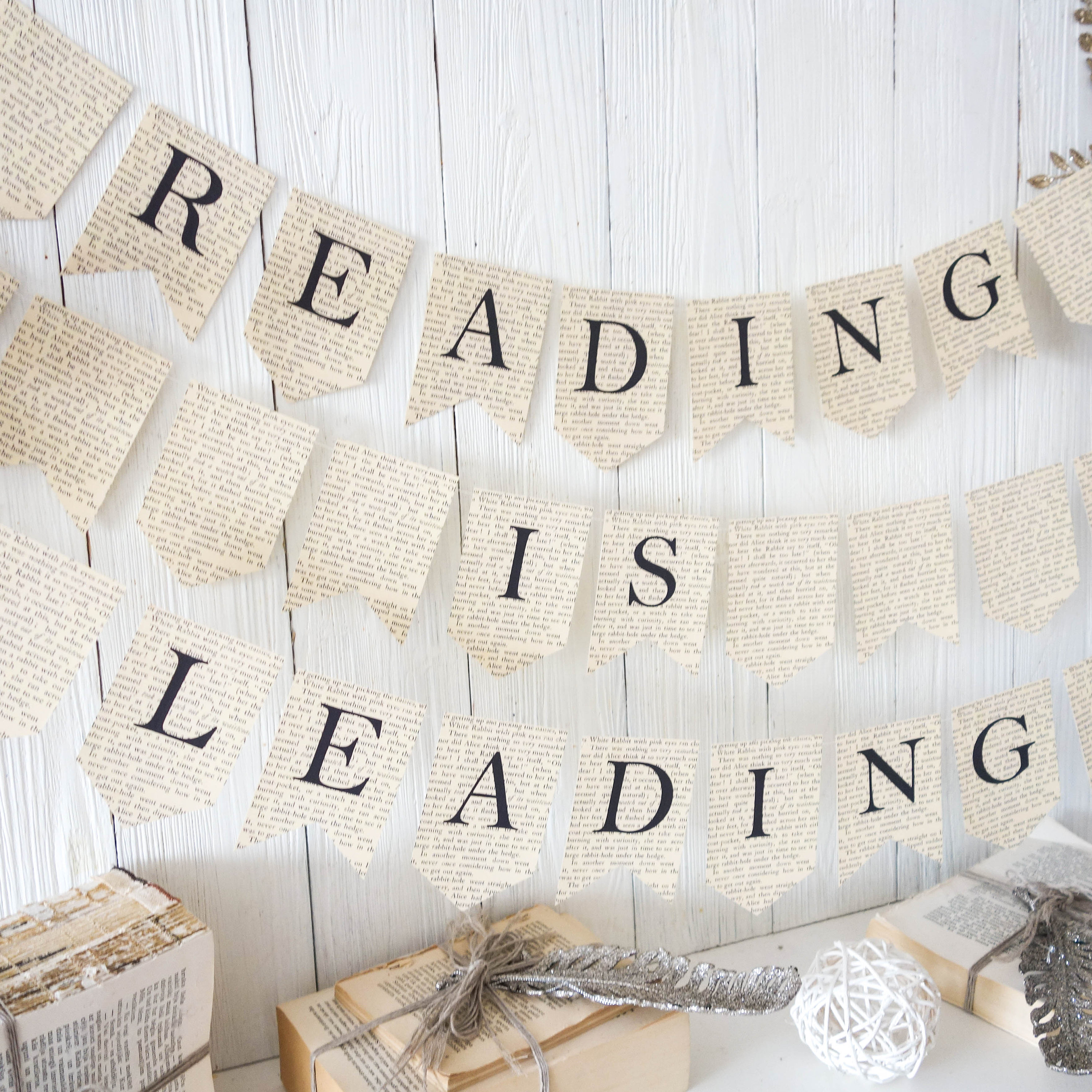 Reading is Leading Banner Read Banner Read Bunting Book - Etsy