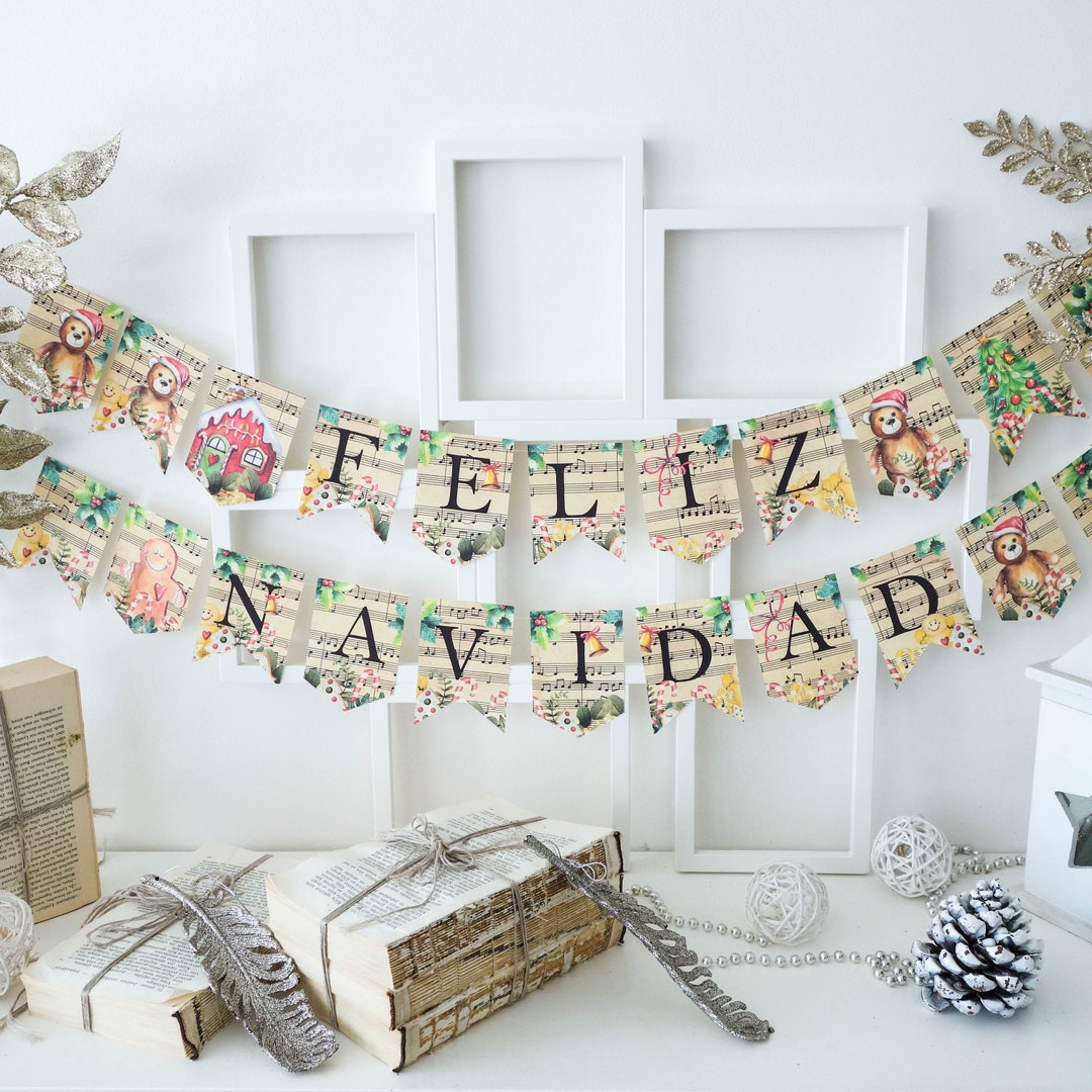 Feliz Navidad Banner Feliz Navidad Garland Christmas Banner - Etsy