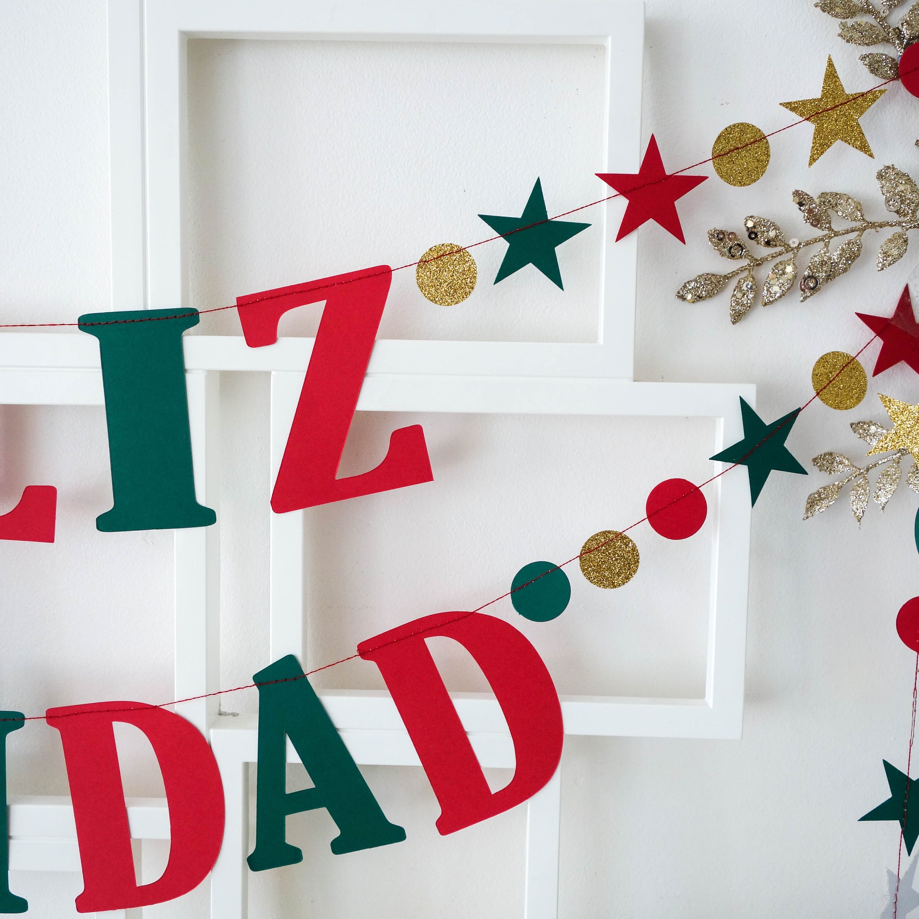 Feliz Navidad Banner, Christmas Garland, Holiday Decor - Etsy