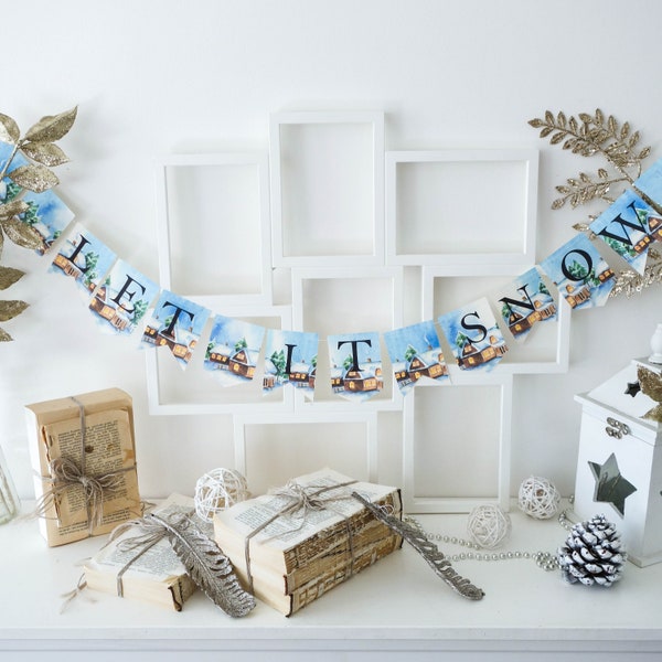 Let It Snow Banner - Etsy