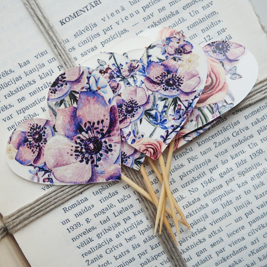 Purple Cupcake Toppers, Purple Party Decorations, Purple Table ...