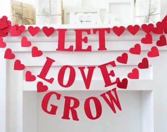 Heart Garland Heart Banner Heart Party Decorations - Etsy